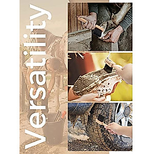 Ueemph Hoof Picks for Horses,Wooden Handle Hoof Pick with Brush，Sturdy and Durable，Excellent Texture， (1 Pieces)