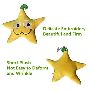 Suyudian 3 PCS PVZ Plant and Zombies Plush Plants Sets 1 2 Stuffed Soft Toys Laser Beans, Star Fruit, Citron, PVZ Figure Doll,Great Gifts for Boys and Girls New