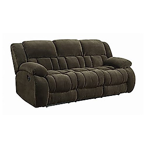 Coaster Furniture Weissman Pillow Padded Motion Sofa Chocolate 601924
