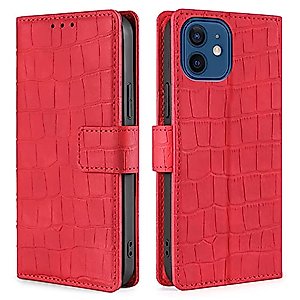 Fansipro Wallet Folio Case for Oppo Reno 2, Premium PU Leather Slim Fit Cover for Reno 2, 3 Card Slots, Portable, Red