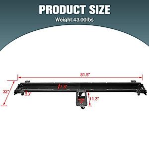 VISRACK Motorcycle Dolly 1250 lbs. Widow Cruiser-Dolly Steel Motorcycle Dolly Motorcycle Storage System Equipped with 6 Swivel Caster Wheels Black