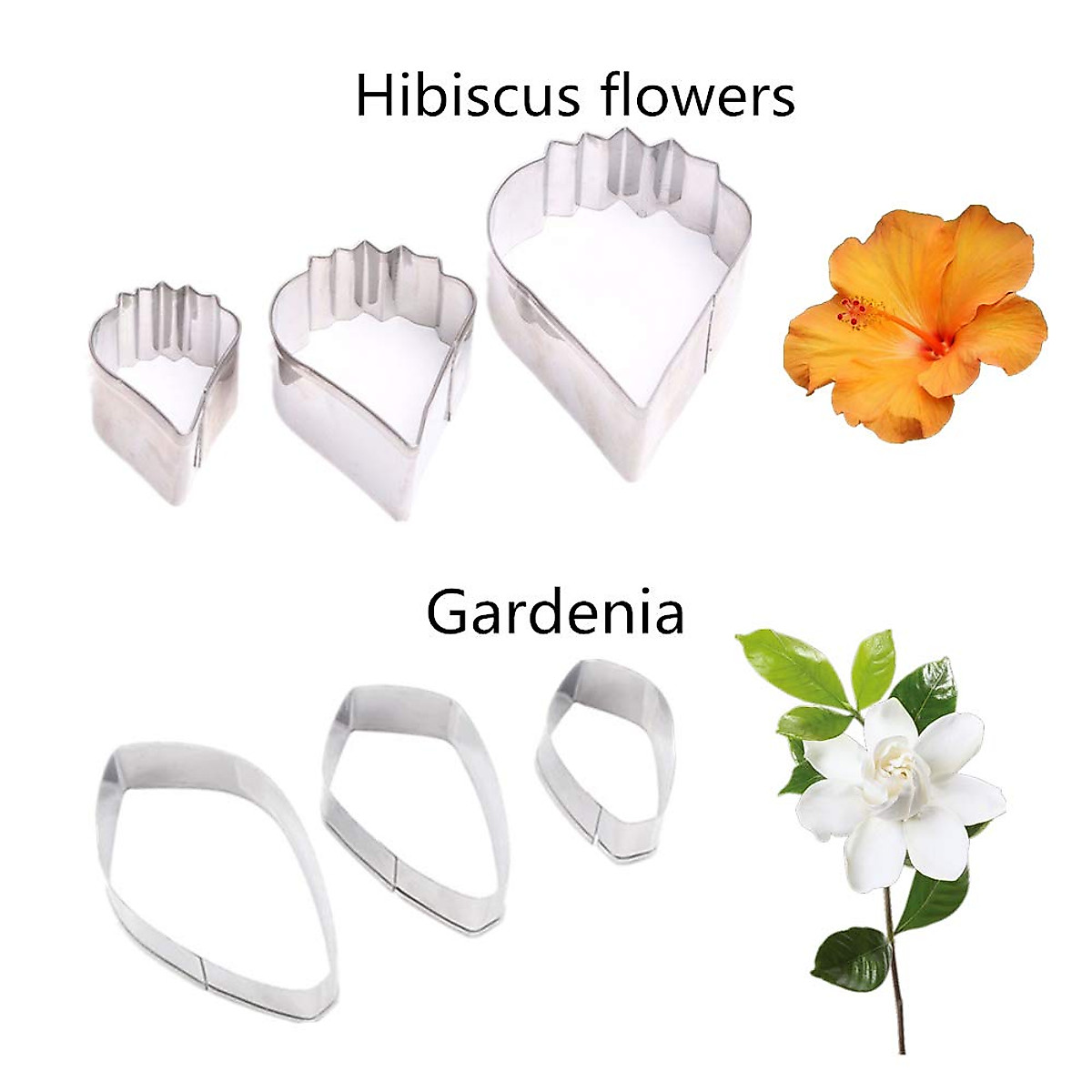 23Pcs Stainless Steel Gum Paste Flower Cutter Set Sugar Cookie Cutter Mold Fondant Flower Making Tool for Wedding,Birthday Cake Decorating