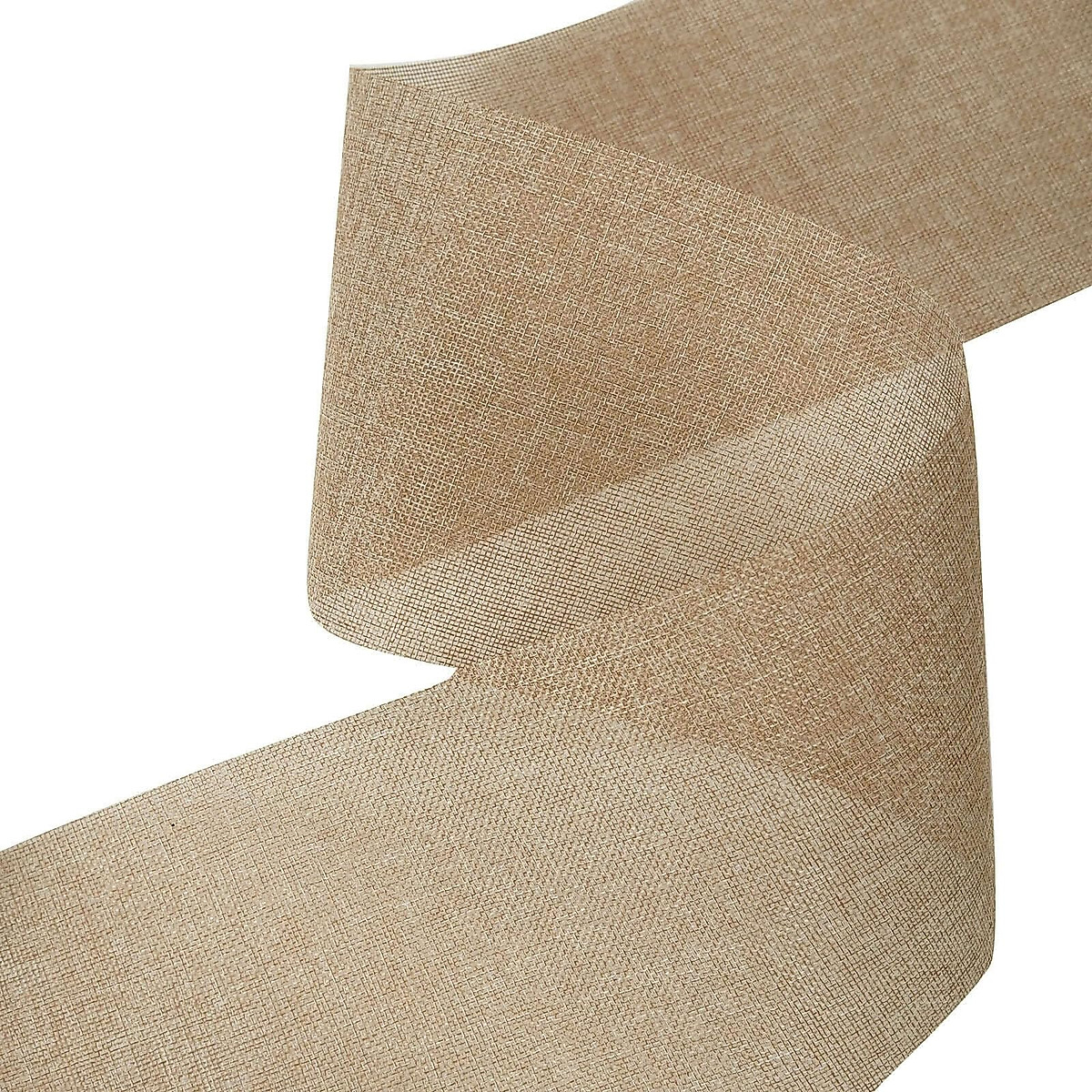 Tableclothsfactory 6" x10 Yards Natural Polyester Fine Rustic Burlap Jute Roll for Wedding Event Party Decorations DIY Arts and Crafts