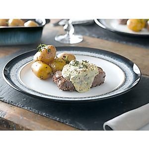 Denby 199048805 Halo 2 Piece Dinner Plate Set, Stoneware