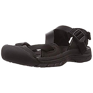 KEEN Women's Zerraport 2 Closed Toe Lightweight Sport Fashion Sandal, Black/Black, 7