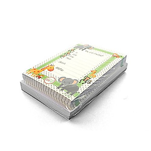 Tytroy Animal Themed Multi Occasion Party Invitation Jungle Zoo Safari Gender Neutral Invite Cards (48 pc)