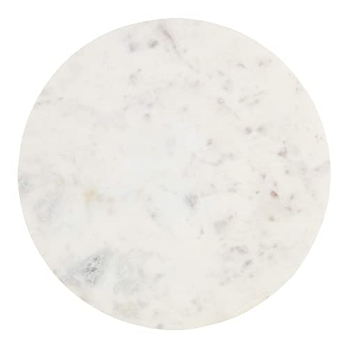 Kate and Laurel Tira Modern Marble Side Table, 14 x 14 x 24, Gold, Small Pedestal Table for Decorative Display