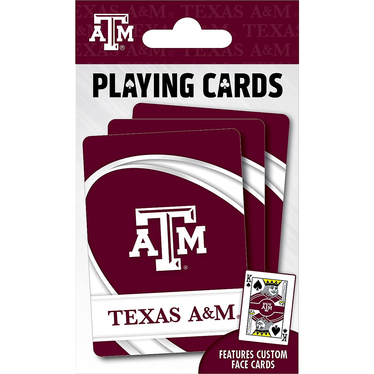 MasterPieces Family Games - NCAA Texas A&M Aggies Playing Cards - Officially Licensed Playing Card Deck for Adults, Kids, and Family