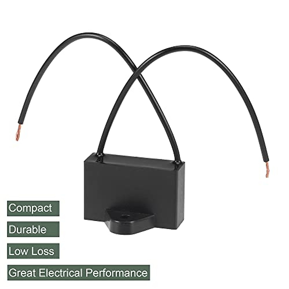 YOKIVE 3Pcs Ceiling Fan Capacitor CBB61, Metallized Polypropylene Film Capacitor Great for Fans Pumps Motors Running (0.8uF 250V AC 2 Wires 50/60Hz)