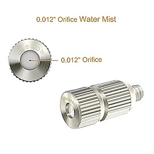 High Pressure Outdoor Anti-drip Fogging Spray Head Outdoor Cooling Misting System Nozzle, UNC 10/24 Stainless Steel Misting Nozzles 0.012" Orifice (0.3mm), Silver Tone,15 Pcs