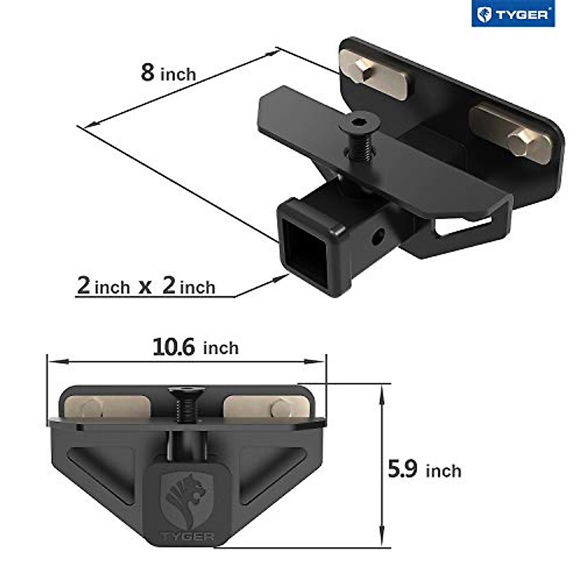 Tyger Auto TG-HC3D002B Class 3 Hitch & Cover Kit Fits 2003-2018 Dodge Ram 1500 & 2003-2013 Ram 2500/3500 Factory Style 2 inch Rear Receiver Hitch Tow Towing Trailer Hitch Combo Kit , Black