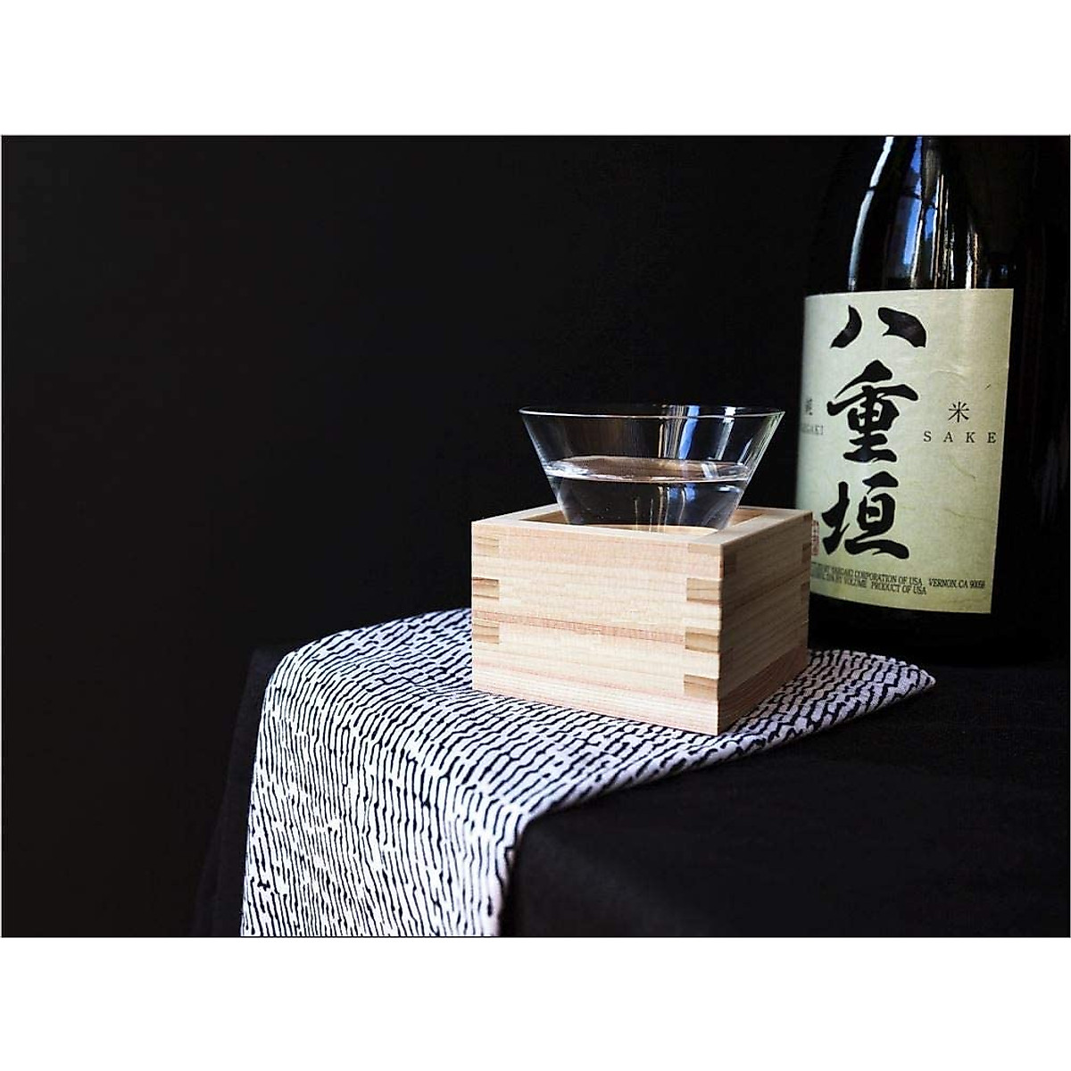 JapanBargain 3323x2, Wooden Sake Cups Masu Japanese Hinoki Wood Saki Cup Box Made in Japan, Plain, 2 ounce, Set of 2