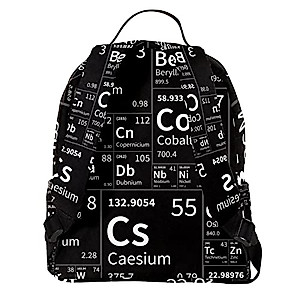 VBFOFBV Laptop Backpack, Elegant Travelling Backpack Casual Daypacks Shoulder Bag for Men Women, Blackboard Periodic Table of Chemical Elements