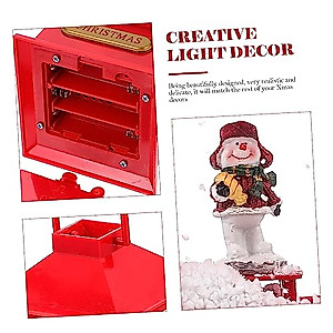 NOLITOY 1Pc Christmas Light Up Ornament Portable Night Light LED Lanterns Christmas Decorations Christmas Lantern Snow Globe Christmas Water Lantern Xmas Lantern Decorative Christmas Light