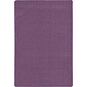 Joy Carpets Endurance Solid Colored Area Rug in Color Purple, 12' x 6'