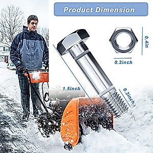 303160355P Snowblowers Shear Pins Compatible with Powersmart 𝐏𝐚𝐜𝐤 𝐨𝐟 𝟓 Two-Stage Snowblowers Parts Shear Pins