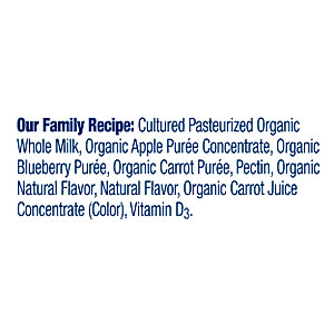Stonyfield Farm, Yogurt Pouch Blueberry Apple Carrot Organic, 3.5 Ounce