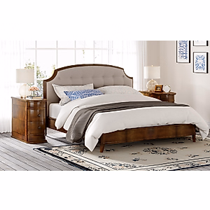 Wood End Table with 2 Drawers, No Assembly Required Narrow Sofa Side Table for Living Room, Vintage Slim Nightstand Bedside Table for Bedroom, Finished Back (2 Drawers, Brown, 1Pc)