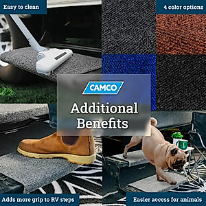 Camco 42925-A Gray 18 Inch 42925 18" Rv Step Rug-Grey