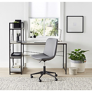 Realspace® Trazer 56"W Computer Desk With Storage Shelves, Gray