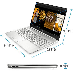 2021 HP Newest Pavilion Laptop, 15.6inch HD Display, AMD Athlon Gold 3150U (Up 3.3GHz), 16GB RAM, 2TB SSD, Webcam, Bluetooth, HDMI, Compact Design, Long Battery Life, Windows 10, Natural Silver
