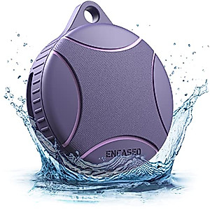 Encased Waterproof Airtag Case Compatible with Apple Airtag Keychain Holder (Purple)