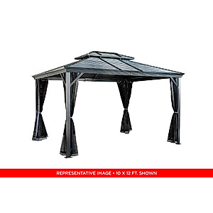 Sojag 10' x 14' Ventura II Hardtop Gazebo Outdoor Weather-Resistant Aluminum Frame Sun Shelter