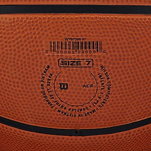 WILSON NBA Authentic Series Basketball - Outdoor, Size 6 - 28.5",Brown