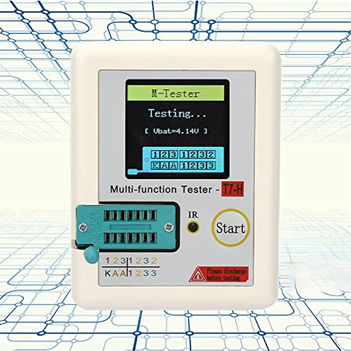 TC-T7-H TFT Transistor Tester Diode Triode Capacitance Graphic Display Multifunction Automatic Calibration Detector