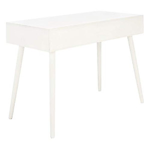 SAFAVIEH Home Collection Remy Distressed White 1-Drawer Writing Desk
