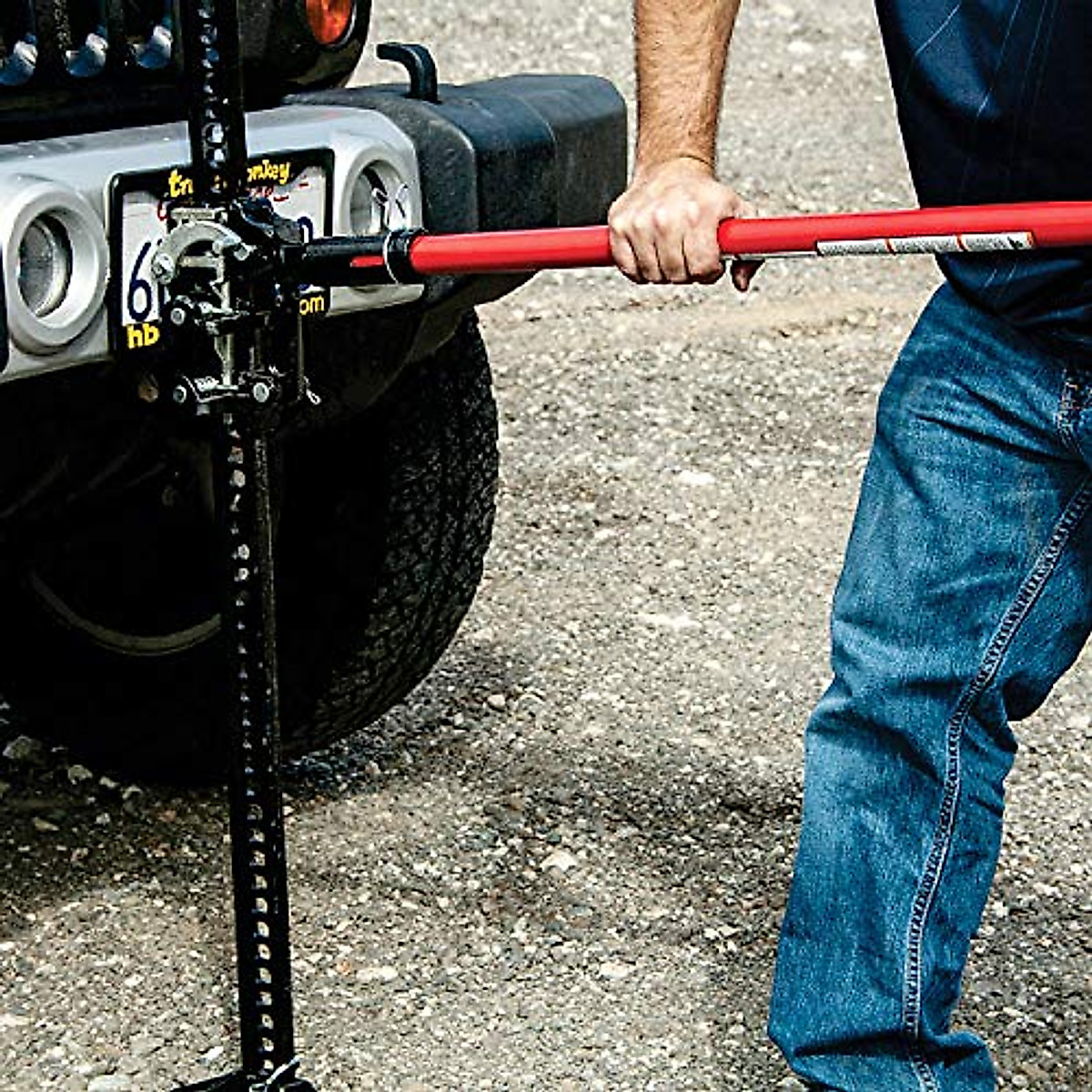 BIG RED TRA8335B Torin 33" Ratcheting Off Road Utility Farm Jack, 3 Ton (6,000 lb) Capacity, Red
