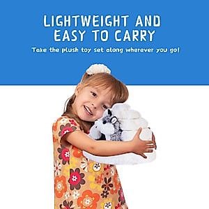 Nleio Stuffed Animals Set, 5 Piece Baby Stuffed Animals with Plush Igloo, Including Seal/Husky/Polar Bear/Penguin Stuffed Animal, Plush Toys Set Ideal Gift for Kids Babies Toddlers