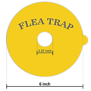 Redeo Flea Trap Refills Discs 8 PCS Sticky Pad Refills 6 Inch Natural Glue Board Replacement for Fleas Bugs, Odorless and Safe for Family and Pets
