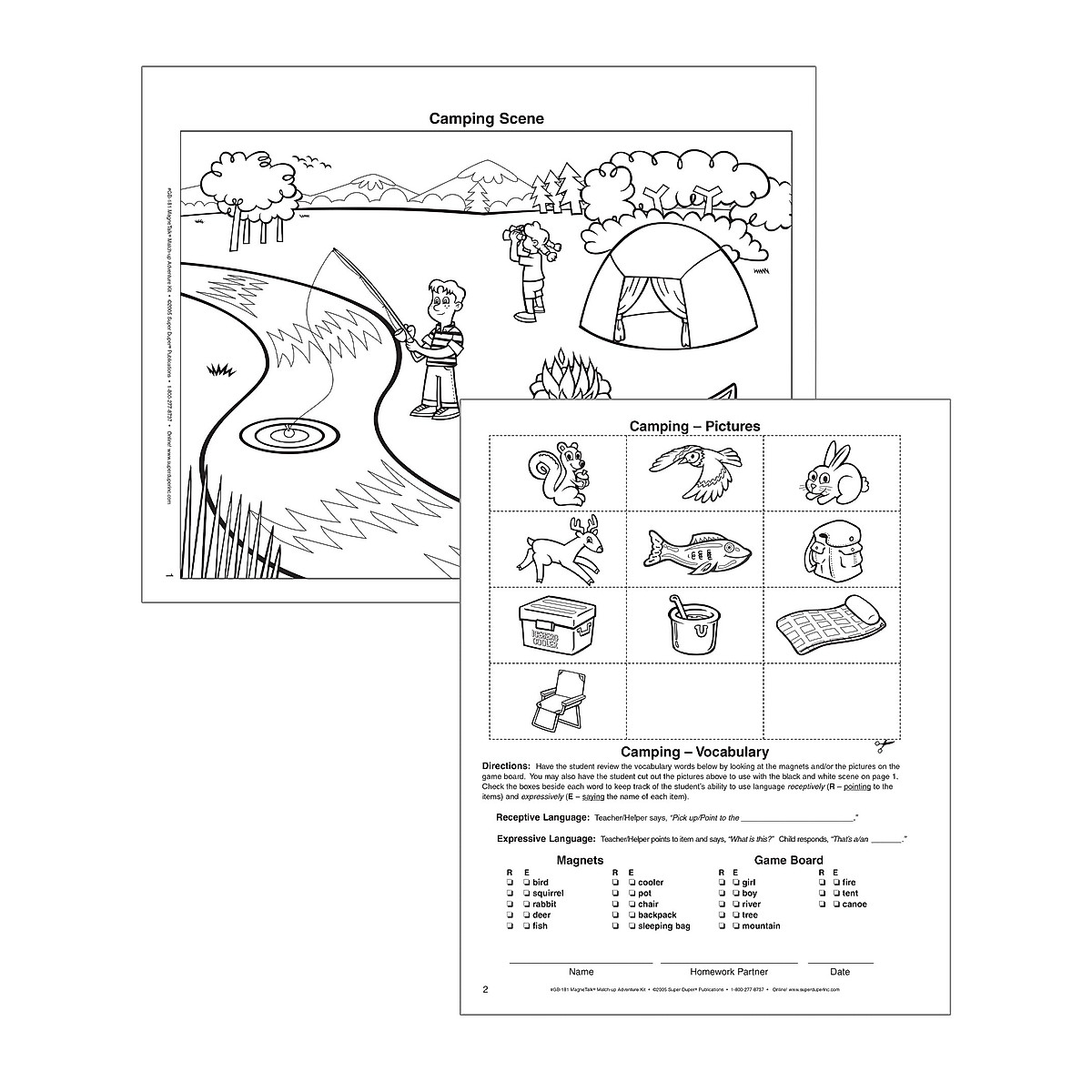 Super Duper Publications | Magnetic Adventure Stories Match-Up Barrier Game | Vocabulary, Basic Concepts, Following Directions, Reasoning, Listening, Categories, & Rhyming | Educational Resource