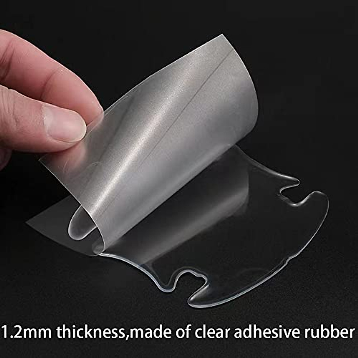 Alvhnt 4PCS Car Door Cup Handle Sticker, Anti-Scratches Car Door Handle Protective Film, Car Door Handle Cup Protector (Clear)