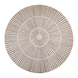 Lacomfy Modern Abstract Rug 5.2Ft Large Round Bedroom Rug Soft Mat Contemporary Living Room Rug Nonslip Floor Carpet Geometric Dining Room Rug Circle Carpet Throw Rug for Home Decor, Coffee