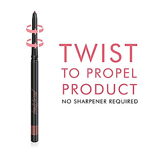 Beauty For Real D-Fine Lip Liner Pencil, Neutral Deep - Universal, Long-Wear Shade - Define, Enhance & Perfect Lip Shape - Creamy Texture for Easy Application - No Sharpener Required - 0.012 oz