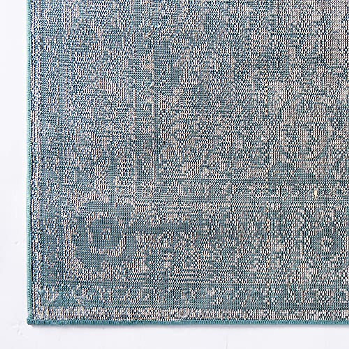 Unique Loom Bromley Collection Vintage, Medallion, Country, Traditional, Border Area Rug, 8 ft x 10 ft, Turquoise/Ivory