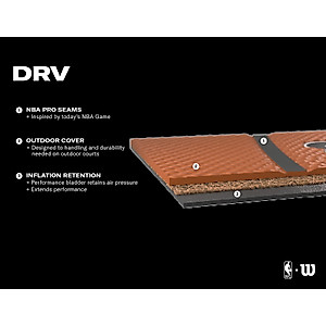 WILSON NBA DRV Series Basketball - DRV, Brown, Size 6-28.5"