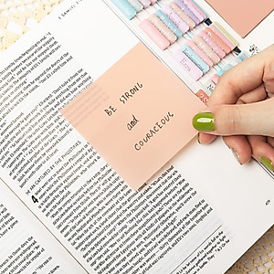 Earth Tone Transparent Sticky Notes, Set of 4 Pads 3''x3” Clear Sticky Tabs, Translucent Page Flags, Planner Accessories, Bible Journaling Study Office School Supplies (Earth Tone)