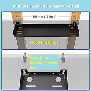 HQYing Steel 2 Pack of W 12" x D 4.72" Floating Shelves,Metal Display Wall Shelf, Bedroom Shelf for Funko Pop Speaker Figure Collection,Toys, Decoration, and Other Collection, Black (12 inch)