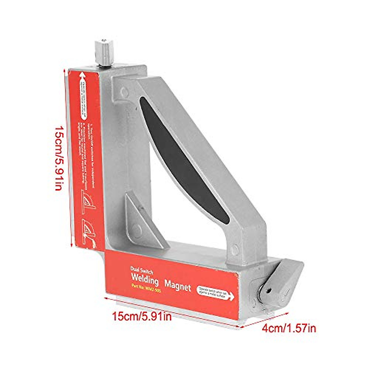 Magnetic Welding Jig,Dual Switch 90 Degree Magnet Welding Fixture Strong Magnetic Welder Jig Holder,for Workpiece Fixation During Cutting
