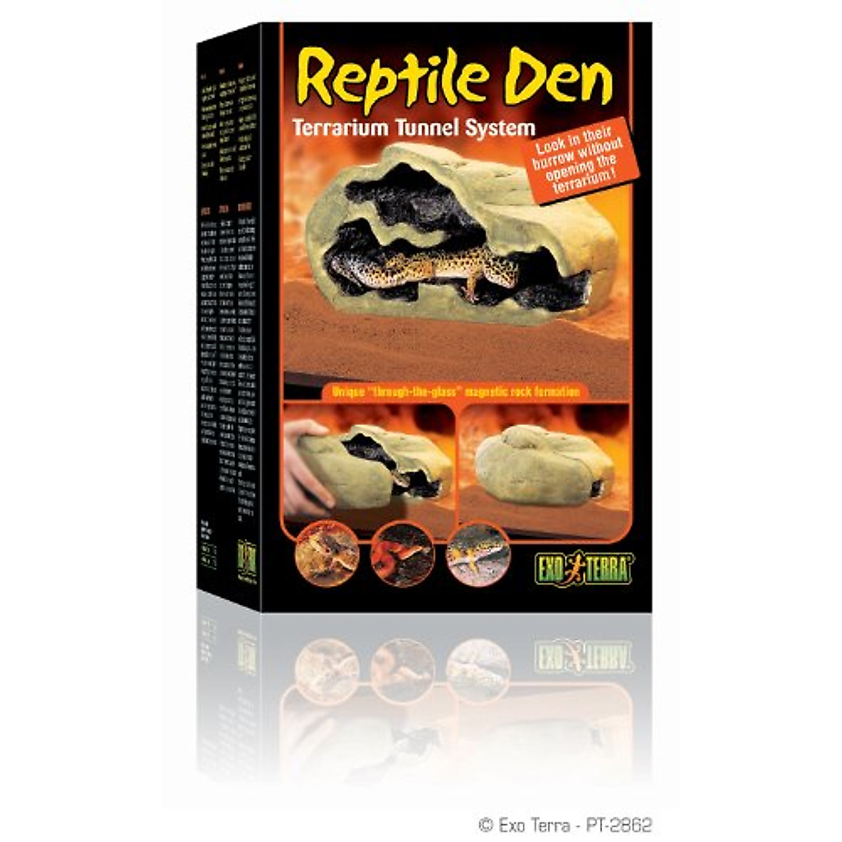 Exo Terra Reptile Den, Hideout Tunnel System for Terrariums, Medium, PT2862