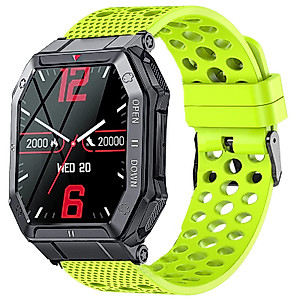 Compatible for TAOPON NX3 Smartwatch Bands, Silicone Replacement Wristbands Sport Strap with Metal Buckle Compatible with KOSPET TANK T1 PRO/EIGIIS K22 Military Watch/EIGIIS K55/Moowhsh HM09/LENUMB