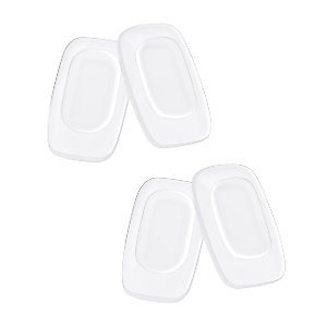 2 Pairs Replacement Nose Pads Nose Piece for Costa South Point/Flagler/Ponce/Fernandina/Shipmaster/Wader/Peli; for Oakley Cartridge/Spindle/Latch Key/Diecutter/Latch Alpha/Lugplate Glasses, White