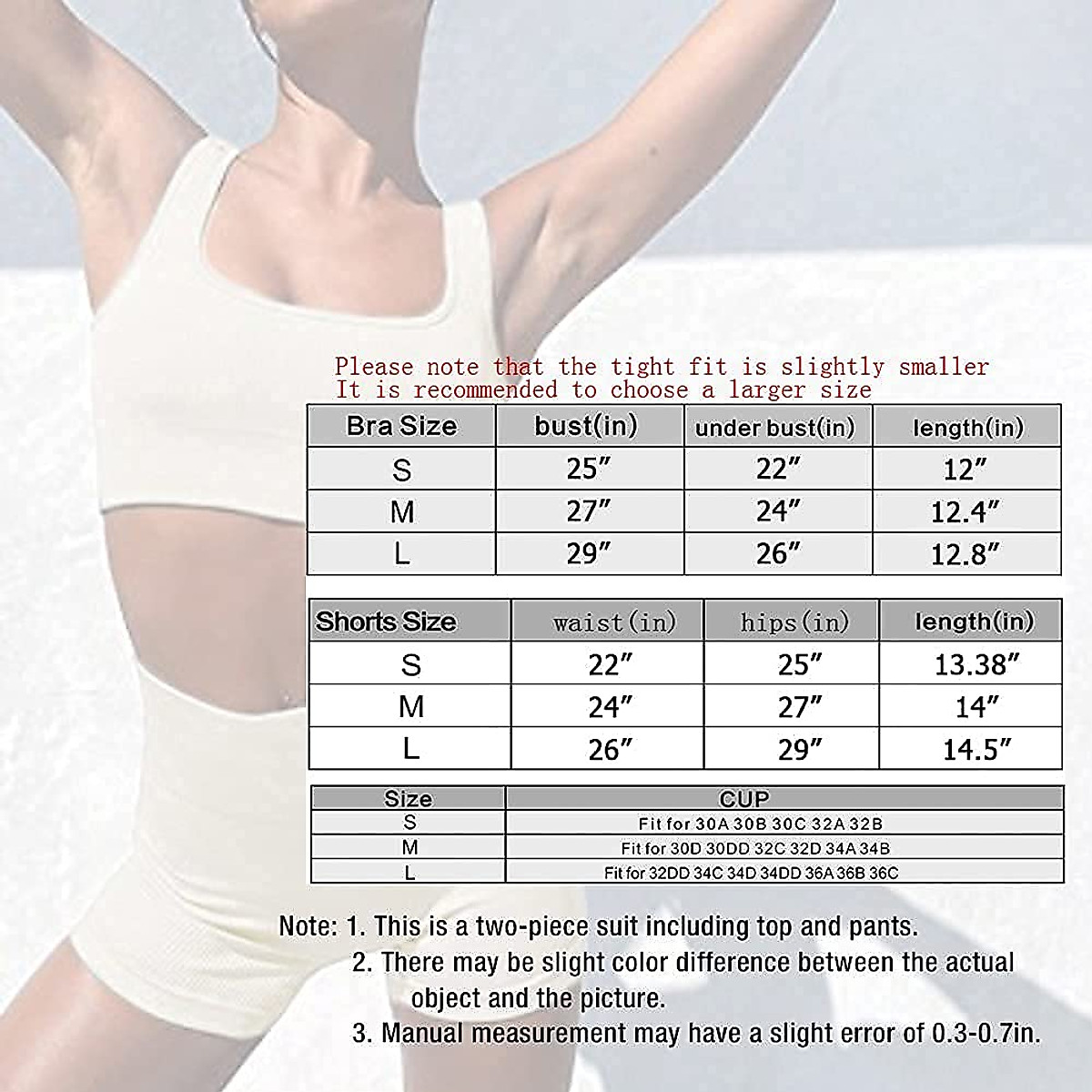 TWFRHC Women's Workout Sets Ribbed Tank 2 Piece Seamless High Waist Gym Outfit Yoga Shorts Sets