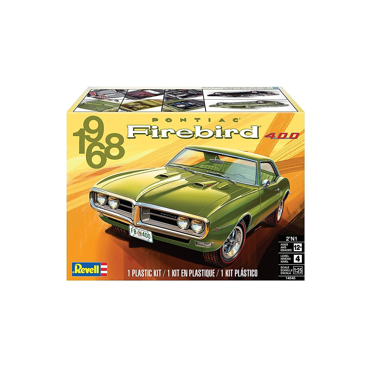 Revell 14545 '68 Pontiac Firebird 2'N1 1:25 Scale 122-Piece Skill Level 4 Model Building Kit