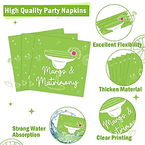 96pcs Margs & Matrimony Bachelorette Party Decorations Margs Plates Napkins Party Supplies Margarita Tableware Dinnerware for Birthday Bridal Shower Wedding Mexican Fiesta Favors for 24 Guests