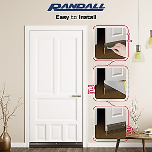 Heavy Duty Weight Aluminum with Long Vinyl Door Sweep (4 FT, Brown)