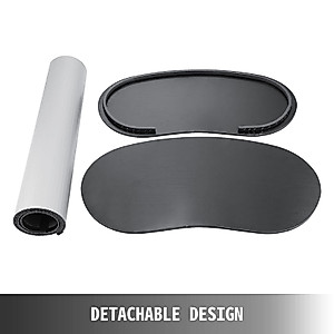 Trade Show Display Black Portable Podium Impact Table Counter Stand Oval Bean